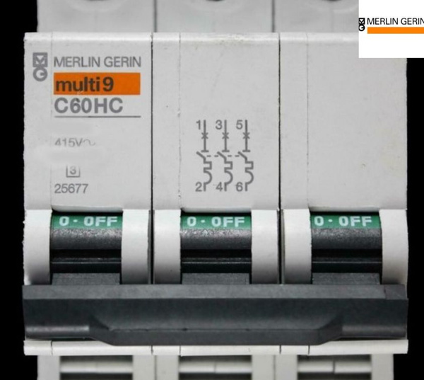 Купить Выключатель автоматический трехполюсный Merlin Gerlin 3p 40A по ...