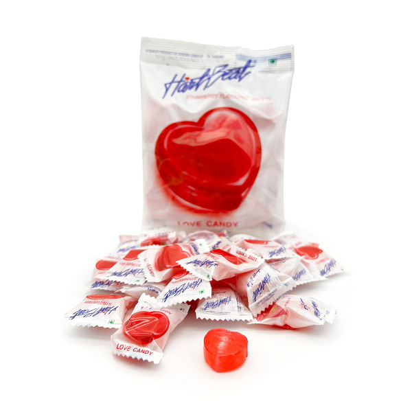 Hartbeat Конфеты карамель леденцовая со вкусом клубники Jumbo Love ...