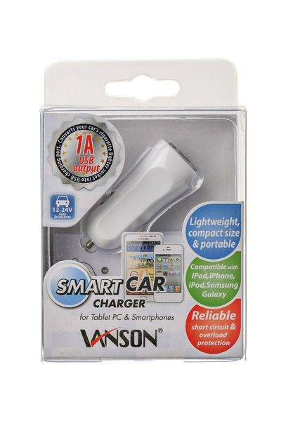 Блок питания VANSON (адаптер) CAS-6 USB (автомобильный, USB; 5 В, 1 А) - купить с доставкой по ...