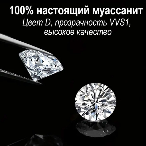Муассанит россыпной камень, искусственный алмаз, сертификат GRA ...