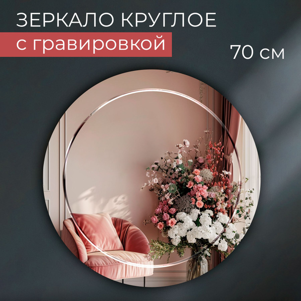 Зеркало интерьерное MAKELI "КругГр", 70 см х 70 см, 1 шт - купить по ...