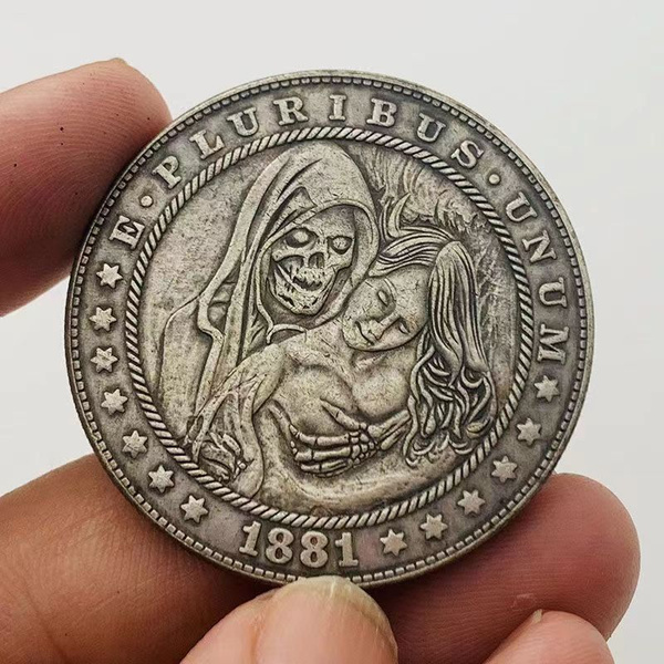 Хэллоуин Череп 1881 Stray Coin Монета - купить в интернет-магазине OZON ...