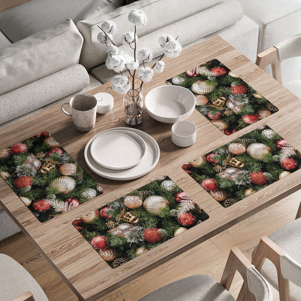 Сервировочные салфетки на стол "Праздничное украшение", 30x46 см, JoyArty , серия Новый год и ...