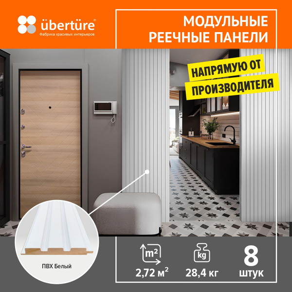 Реечная модульная декоративная стеновая панель №1925 UBERTURE ...