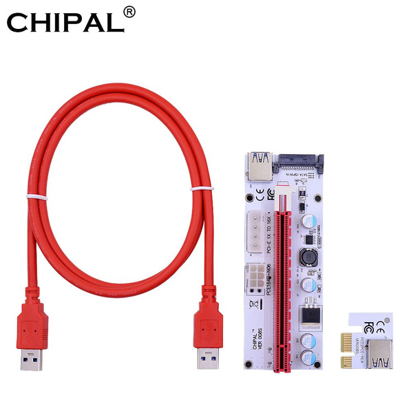 Riser PCI-E удлинитель CHIPAL VER008S PCIE Райзер для видеокарты плата ...
