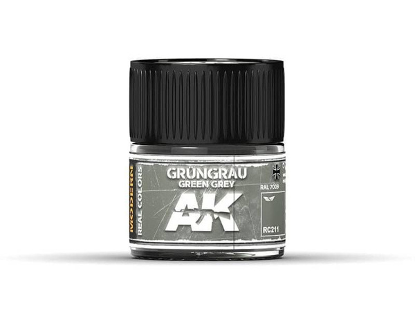 Акриловая лаковая краска AK Interactive Real Colors. Gr ngrau-Green Grey RAL 7009 (MODERN). 10 ...