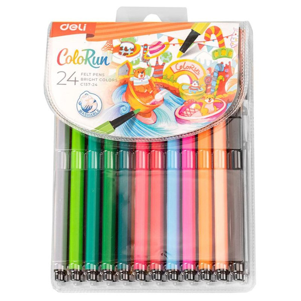 Deli Фломастеры ColoRun Вентилируемый 24 цвета - купить с доставкой по ...