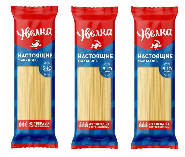 Увелка Макароны Вермишель любительская, 450 г, 3 шт - купить с ...