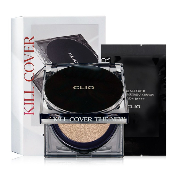 CLIO BLACK CUSHION ТОН 2-BP LINGERIE + REFILL/ Кушон Клио с полуматовым ...
