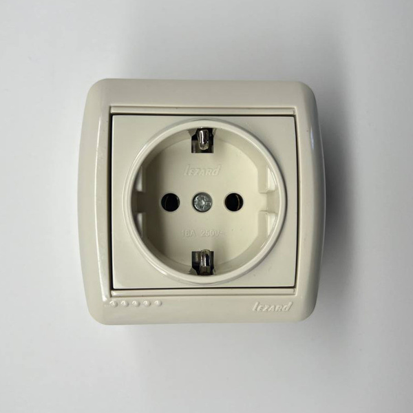 Розетка одинарная с заземлением LEZARD серия NATA - купить по низкой цене в интернет-магазине ...