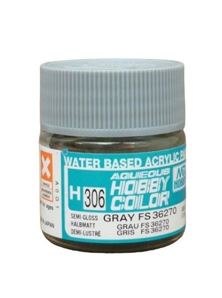 Краска акриловая водоразбавляемая MR.HOBBY Gray FS36270 , полуглянцевая ...