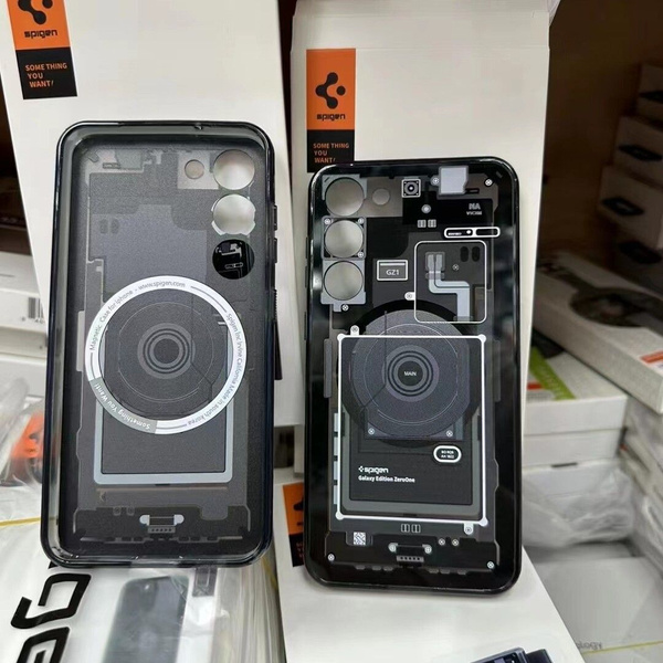 Телефон SPIGEN S24 Ultra Hybrid с металлическим кольцом MagFit Zero One ...