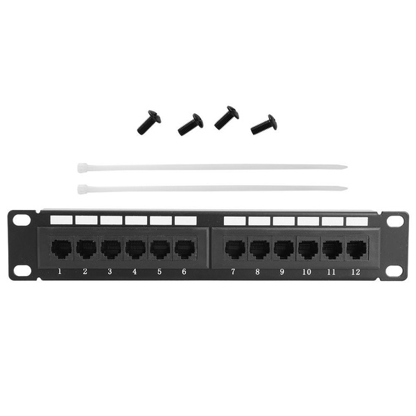 Utp 12 портовая кабельная стойка Cat6 Rj45 Ethernet Патч панель для
