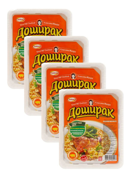 Лапша быстрого приготовления Доширак со вкусом свинины, 90 г х 4 шт ...