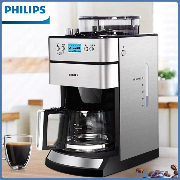 Philips Автоматическая кофемашина HD7751, серый металлик, серебристый ...