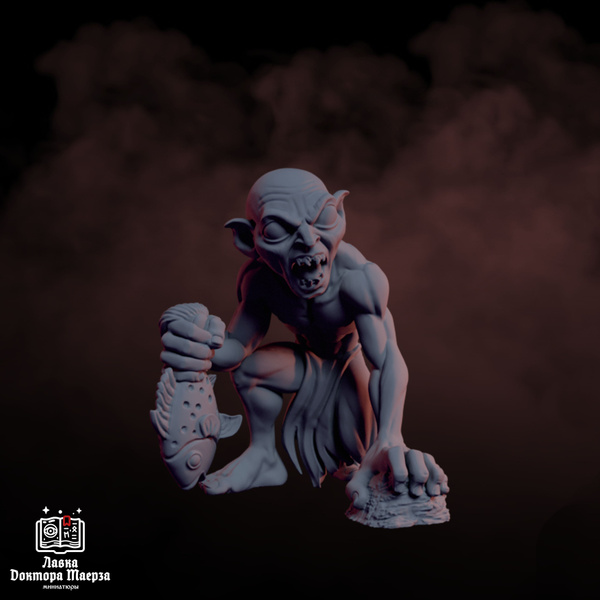 Характеристики Миниатюра для настольной игры Властелин колец днд dnd pathfinder - Голум в ...