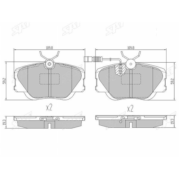 Колодки тормозные SAT ST-A0004209920 - купить по низким ценам в ...