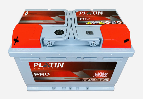 Аккумулятор автомобильный Platin (Турция) Pro 75 Ач 740 A прям. пол ...
