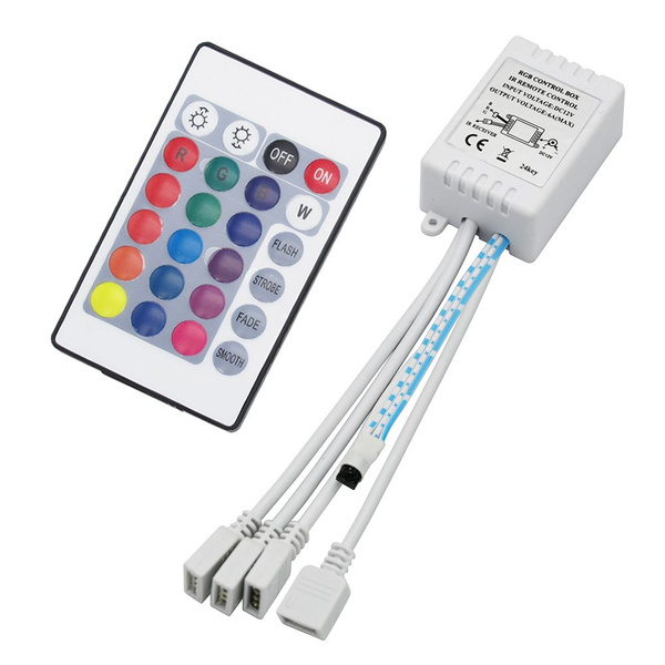 Контроллер управления светом 4 порта выход LED ленты RGB IR 6A 72W 12V ...