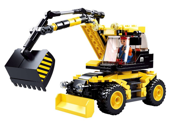 Конструктор пластиковый "Экскаватор" 2в1 196 деталей в коробке купить на OZON по низкой цене ...