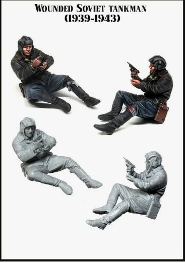 EM-35168 - Wounded Soviet tankman ( 1939 - 1943 ) фигура для моделирования Evolution miniatures ...