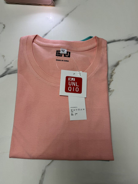 Футболка Мужской, Женский Uniqlo розовый Без рукавов, размер 54 Хлопок Китай, рост 160-200 ...