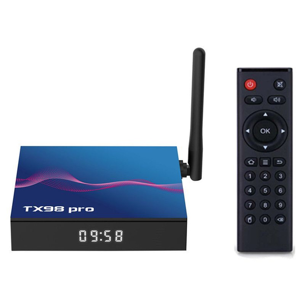 Медиаплеер Tanix TX98 Pro, DC 5.5 мм, HDMI, RJ-45 Ethernet, TF, USB ...