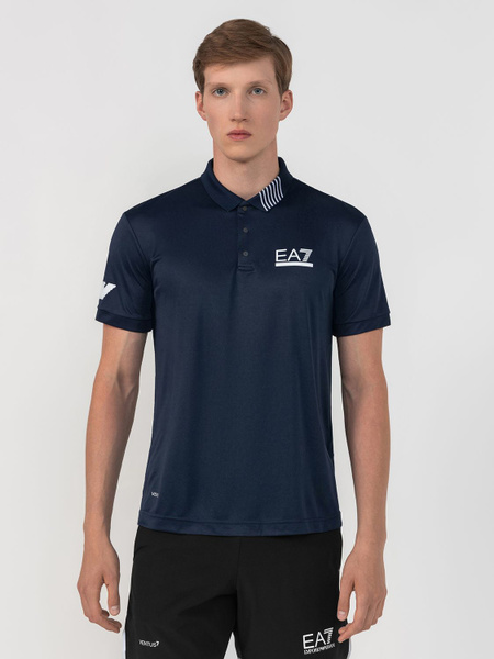Поло EA7, размер 50, 52, цвет темно-синий, полиэстер 100% - купить по выгодной цене в интернет ...