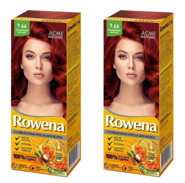 ACME COSMETICS ROWENA Стойкая Крем-Краска для волос, тон 7.66 ...