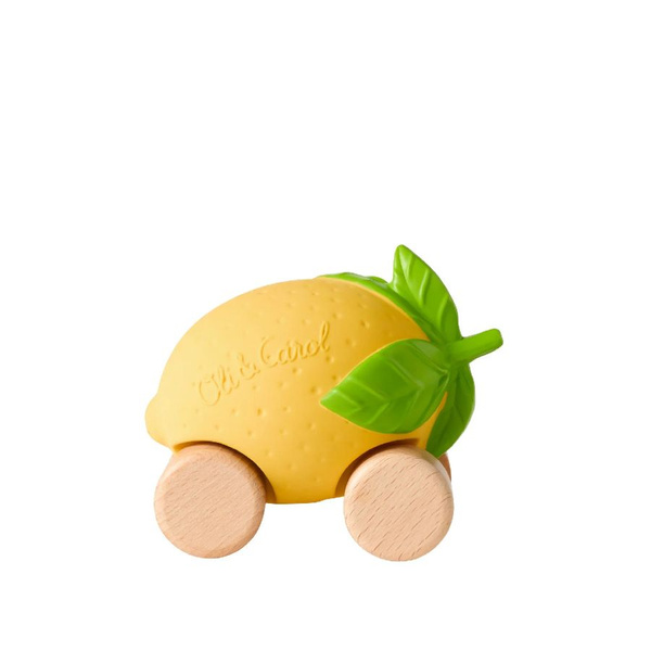 Oli&Carol Машинка Lou the Lemon игрушка-прорезыватель на деревянных ...