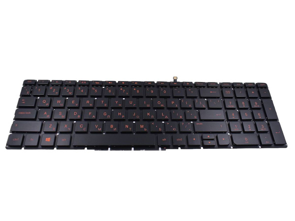 Клавиатура для HP Omen 15-ax202ur ноутбука черная с красной подсветкой ...