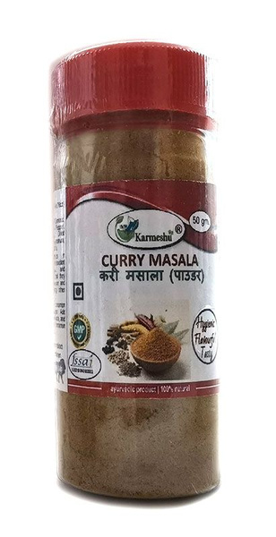 CURRY MASALA, Karmeshu (СМЕСЬ СПЕЦИЙ КАРРИ, Кармешу), баночка с ...