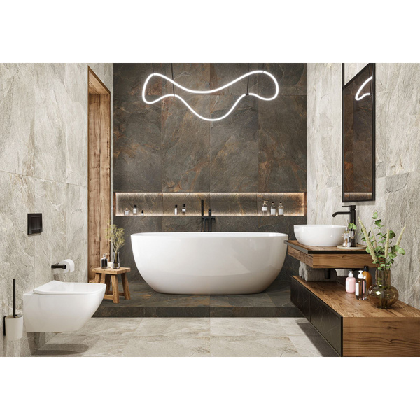 Керамогранит лаппатированный Delacora Stoncrete Copper 60 см*120 см (2 шт в уп/1,44 м2) купить ...