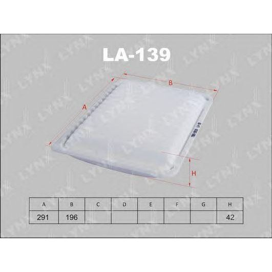 Фильтр воздушный LYNXauto LA139 - купить по выгодным ценам в интернет-магазине OZON (1604224588)