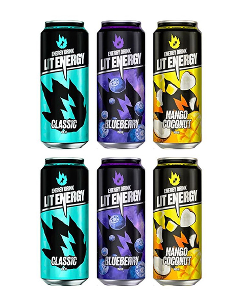 Набор энергетических напитков LIT ENERGY из трёх вкусов (классика ...