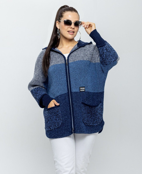 Кардиган Женский BONADI джинс, размер 52 Молния оверсайз Длинный Средняя Беларусь купить c ...