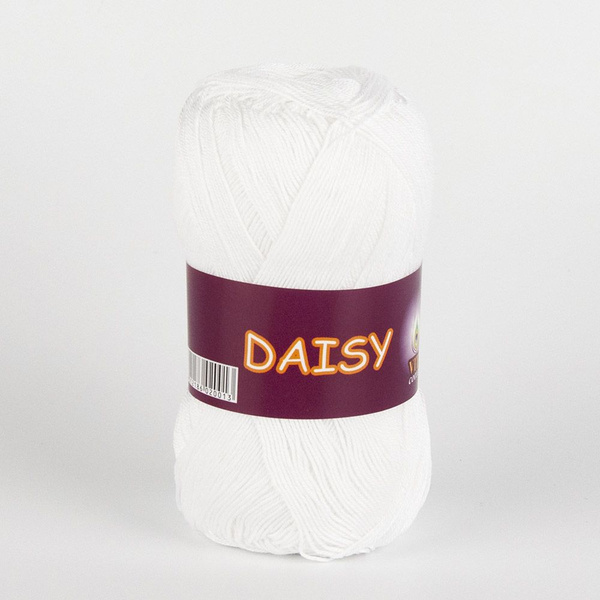 Пряжа Daisy (Vita cotton),цвет 4401 белый, 5 мотков, 50гр/295м,100% ...