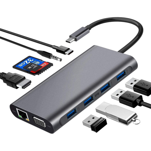 Usb Hub 11в1 Usb разветвитель Type C Hdmi док станция Type C Usb