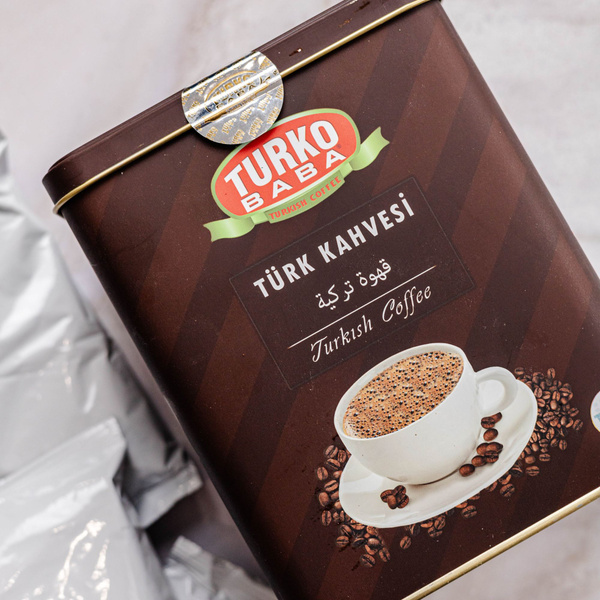 Турецкий кофе TURKO BABA в жестянной банке 500г, молотый, натуральный ...