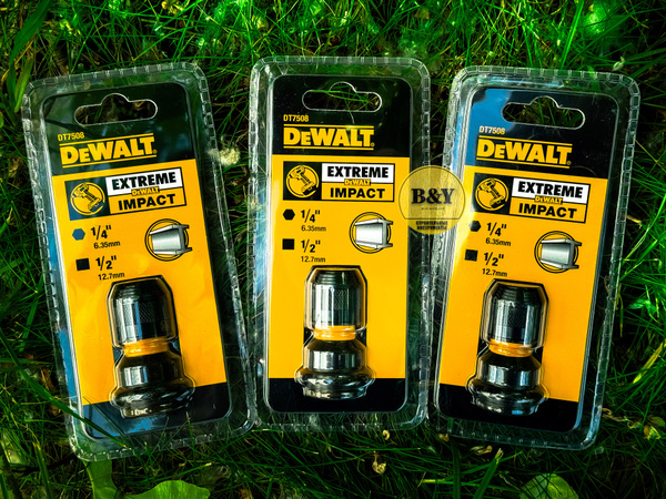 Адаптер для ударных гайковертов шестигранник 1/4F - квадрат 1/2F DEWALT ...