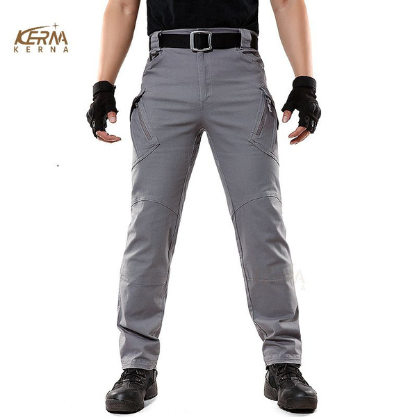 Брюки тактические Мужской KERNA, размер 52 серый, рост 165-185 Спандекс, Хлопок Однотонный ...