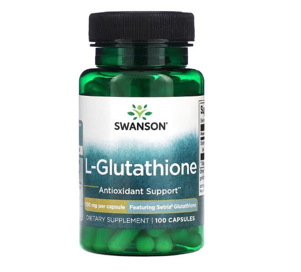 Л-глутатион, Swanson L-Glutathione, 100 мг, 100 капсул - купить с ...