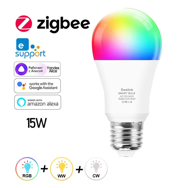 Умная лампочка Умная светодиодная лампа Ewelink Zigbee smart LED, 15 Вт ...
