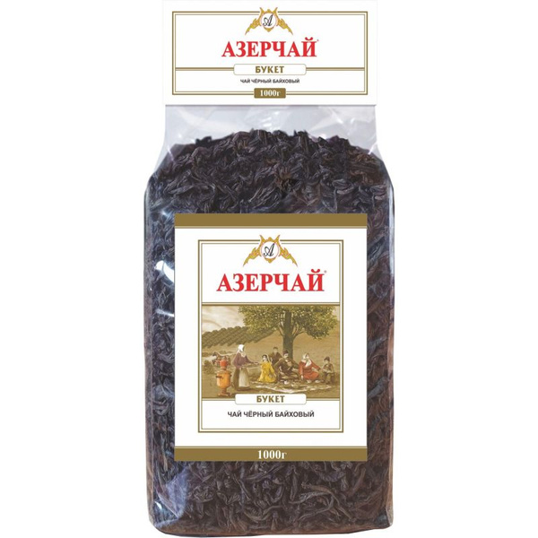 Азерчай Чай крупнолистовой Букет черный, 1 кг - купить с доставкой по ...