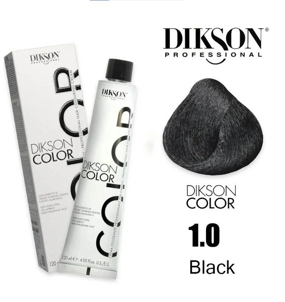 Краска для волос Dikson Color тон 1.0 Black 120мл - купить с доставкой ...