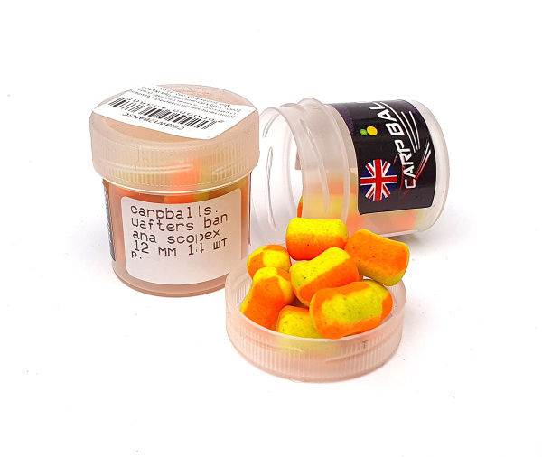 Бойлы нейтральной плавучести дамбелс 12 мм Скопекс и Банан CarpBalls ...