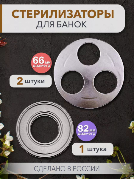 Стерилизатор для банок тройной, набор 66мм и 82мм - купить с доставкой ...