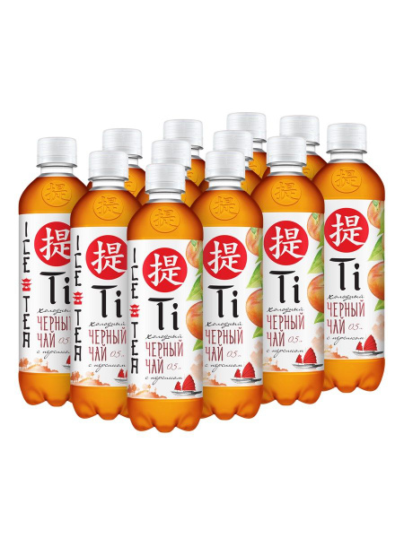 Ти / Напиток Ti Холодный черный чай (персик) 0,5л х 12шт - купить с ...