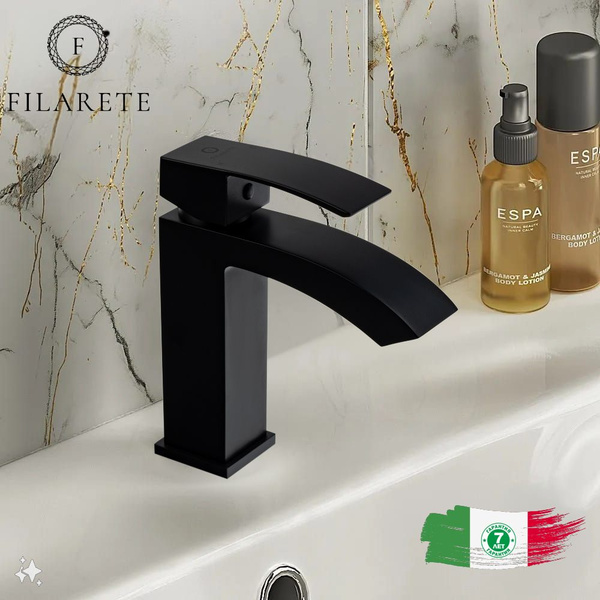 Вопросы и ответы о Cмеситель для раковины FILARETE Waterfall FL5010 из латуни (Черный матовый ...