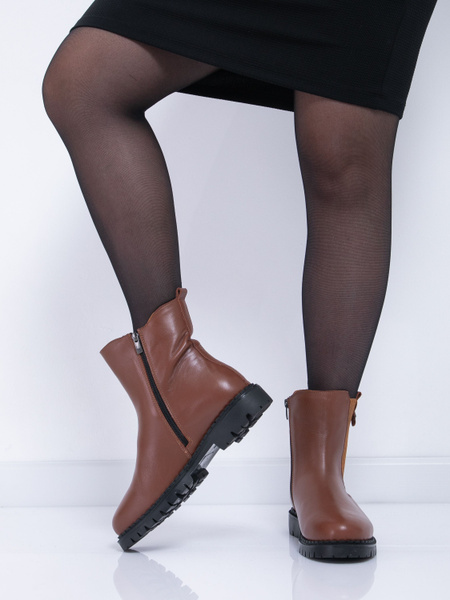 Полусапоги Женский Ascalini, размер 41 коричневый Демисезон 8 Стандартный низкий (до 4 см ...